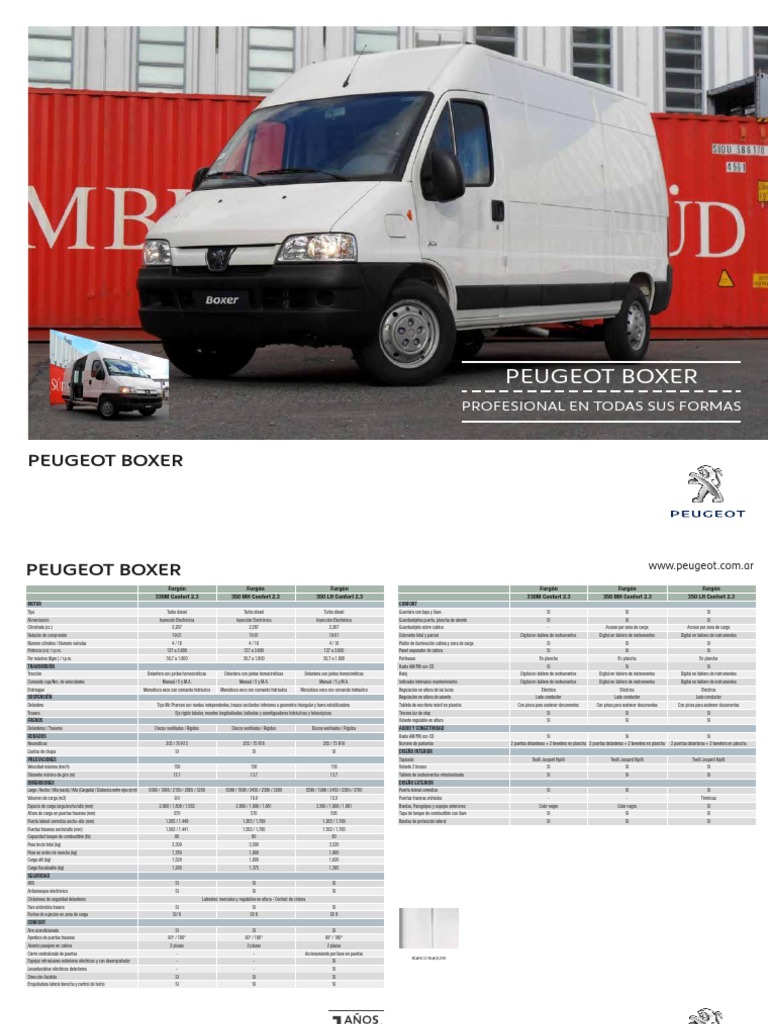 Ficha Tecnica Boxer2015 | PDF | Industria automotriz | Vehículos de ruedas