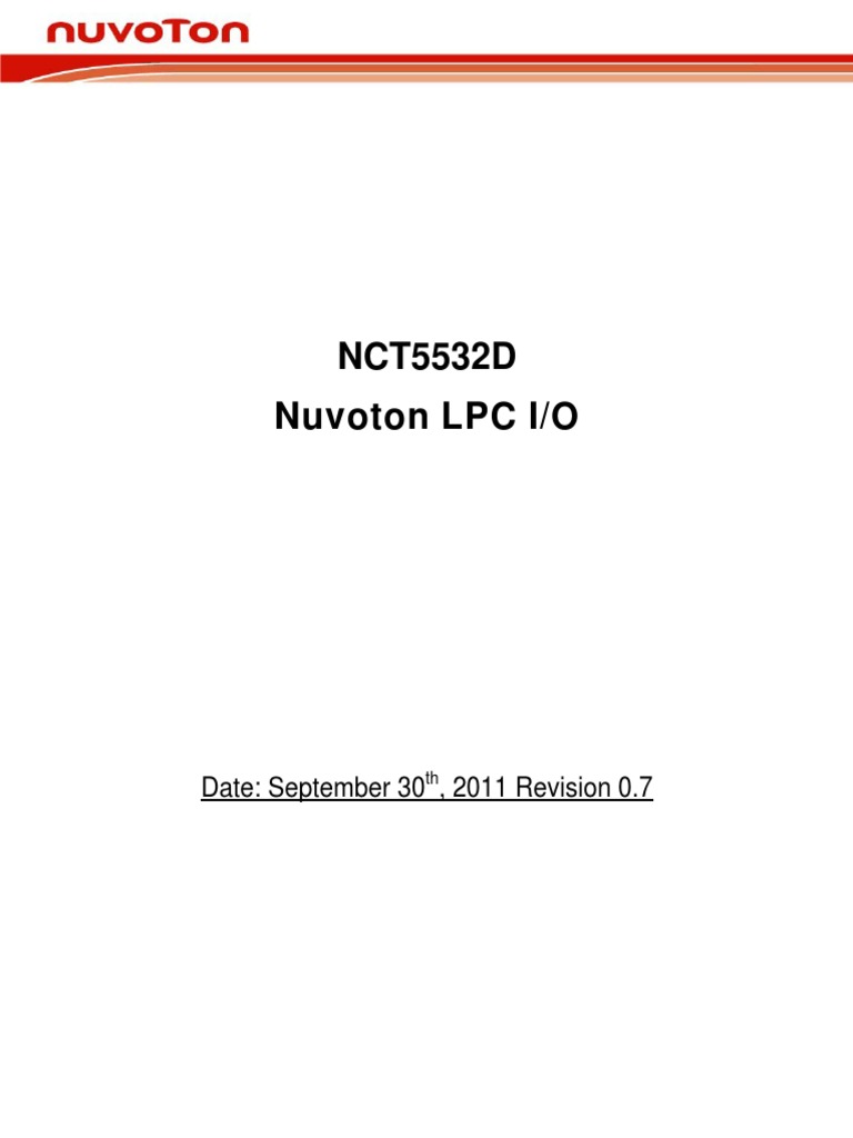 Nuvoton NCT5532D | PDF | Computer Engineering | Computing