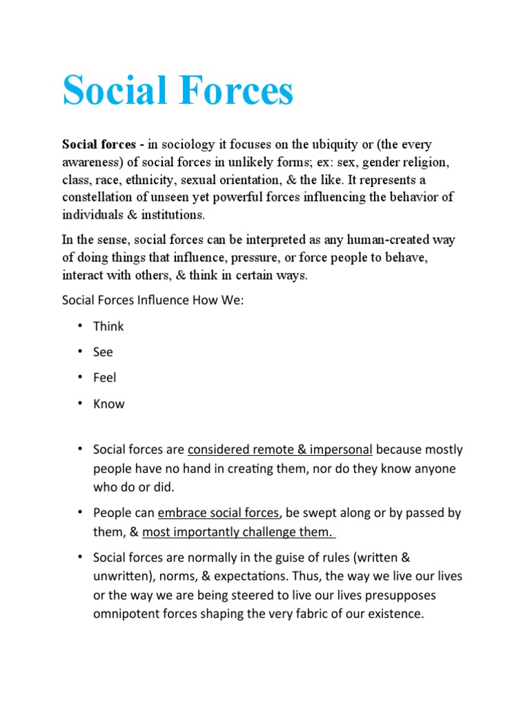4 Social Forces Social Map Social Imagination. | PDF | Sociology ...