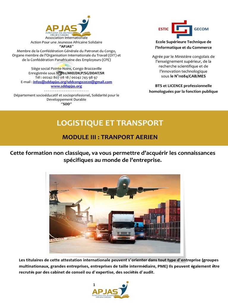 MODULE III - Logistique Et Transport-2 | PDF | Transport | Aviation