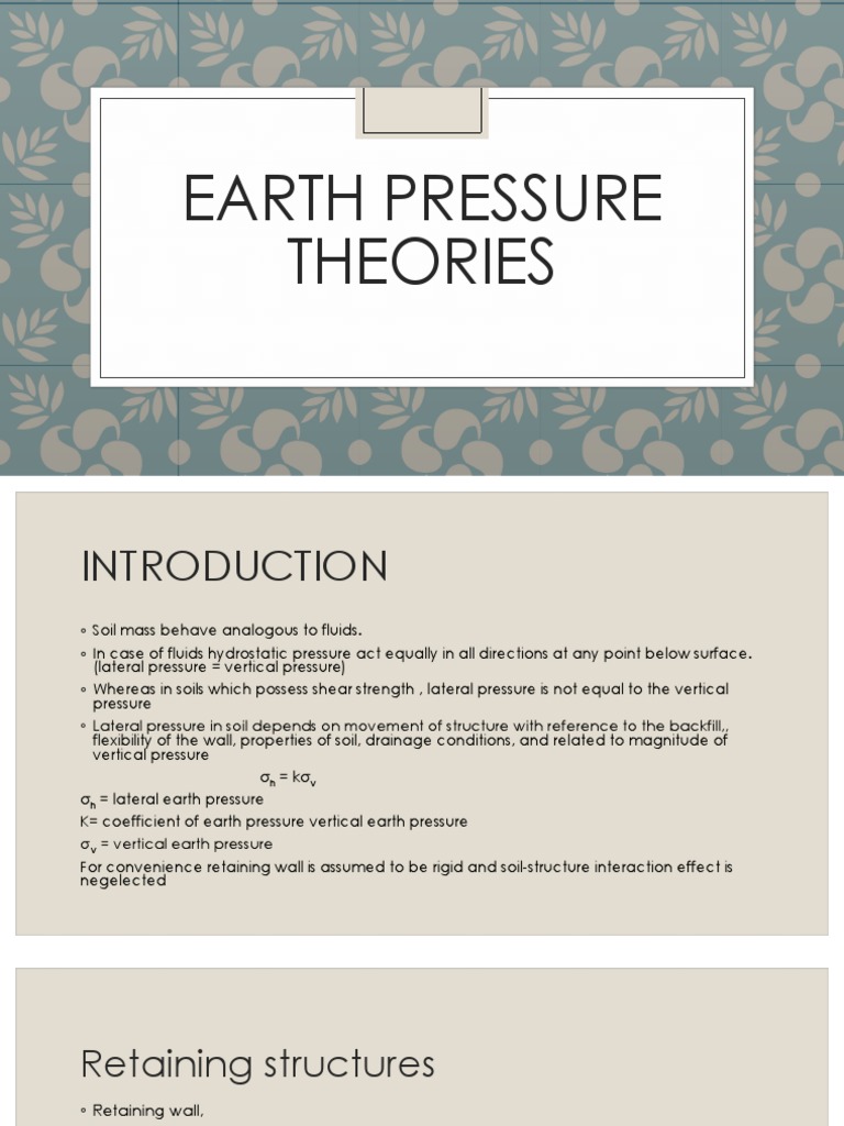 Earth Pressure Theories | PDF | Plasticity (Physics) | Deformation (Engineering)