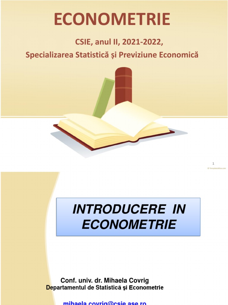 Econometrie Curs | PDF