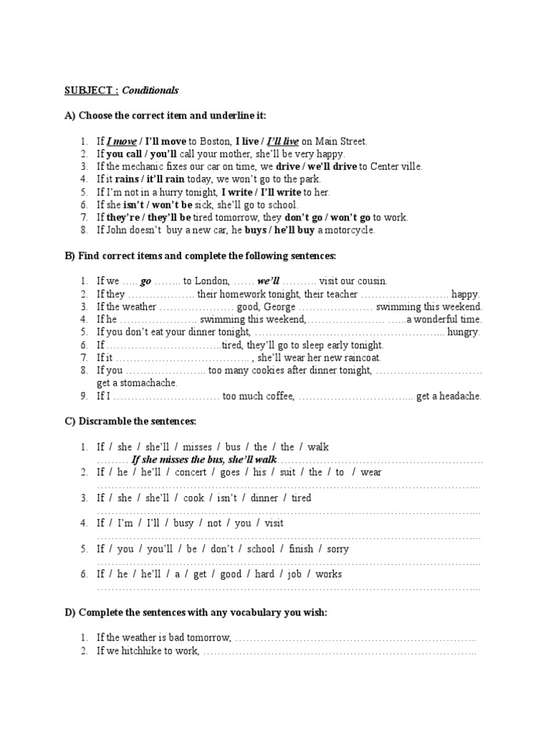 Conditionals | PDF | Games & Activities