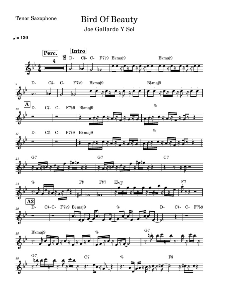 Bird of Beauty - Tenor - Saxophone | PDF