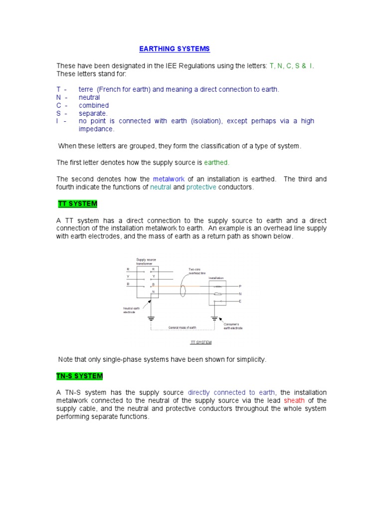 Overview of Earthing Systems | PDF | Power (Physics) | Components