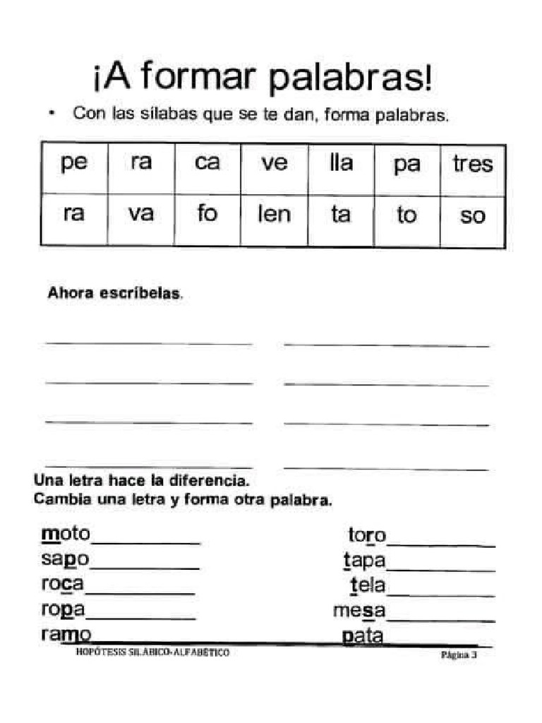 Formar Palabras | PDF