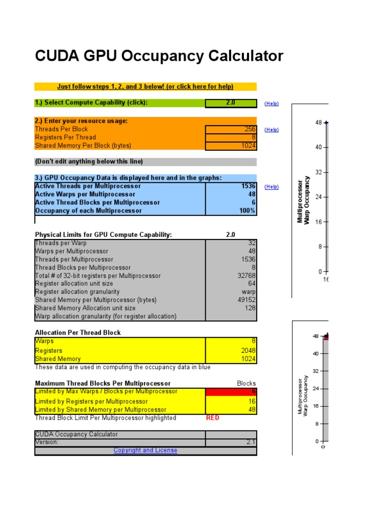 CUDA Occupancy Calculator | PDF | Thread (Computing) | Graphics ...