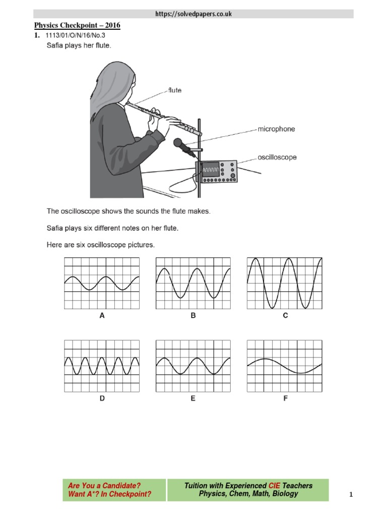 2016 Physics Checkpoint | PDF