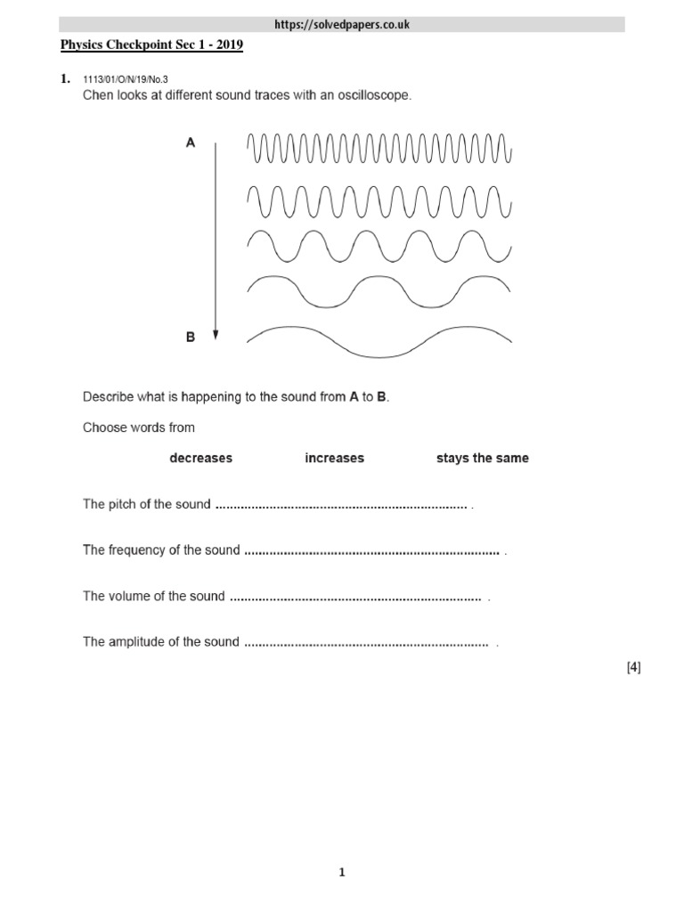 2019 Physics Checkpoint | PDF