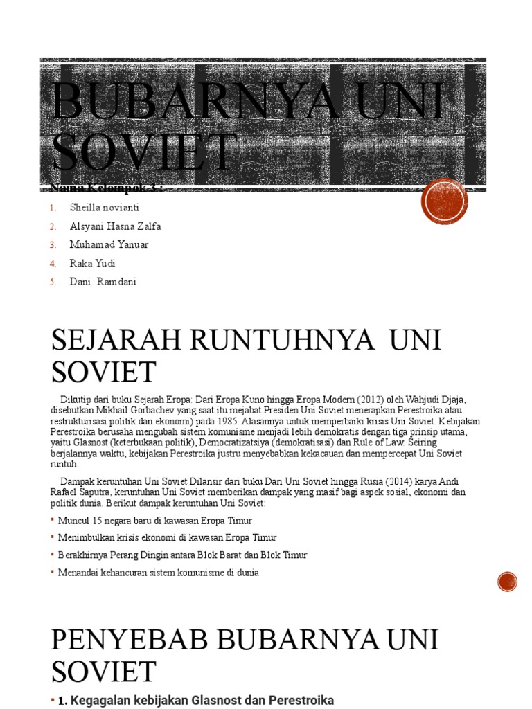 Bubarnya Uni Soviet Sejarah | PDF