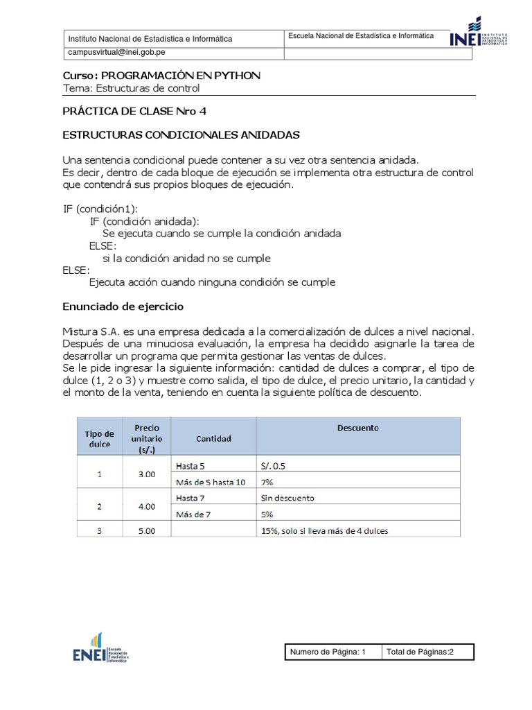 Practica Tarea Anidada | PDF