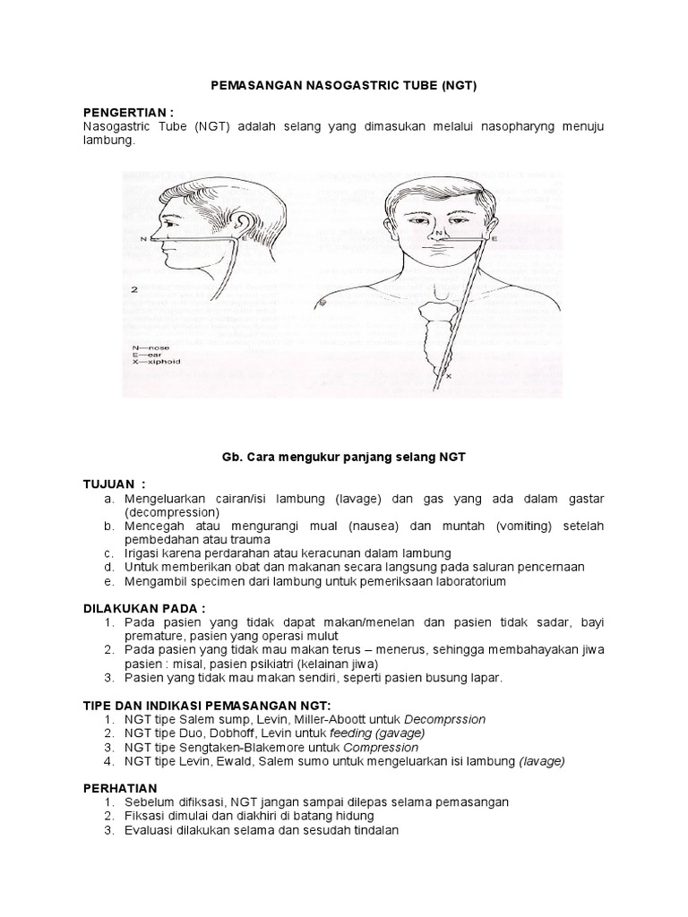 MENGUKUR PANJANG SELANG NGT | PDF