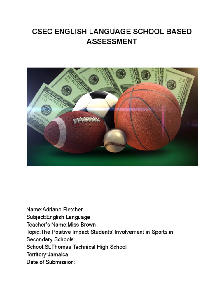 English Language SBA | PDF | Sports | Teachers