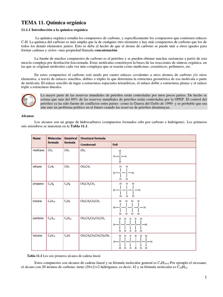 Tema 11 QuÃ - Mica Orgã¡nica Completa NM | PDF | Cetona | Alcano