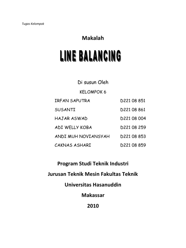 Line Balancing | PDF