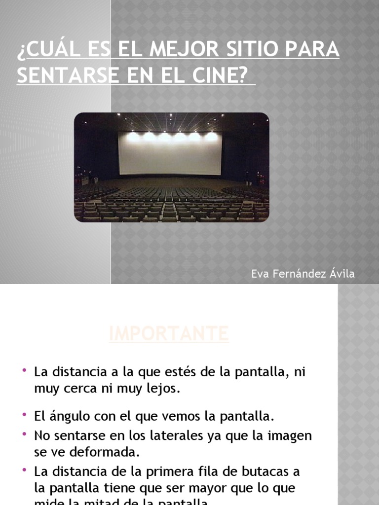 Cuál Es El Mejor Sitio para Sentarse | PDF