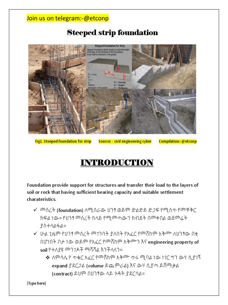 @etconp Steeped Strip Foundation | PDF | Foundation (Engineering ...