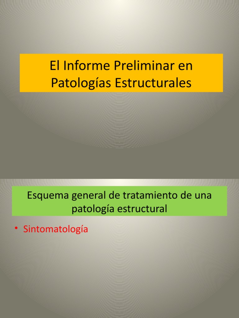 Informe Preliminar | PDF | Patología | Especialidades Medicas
