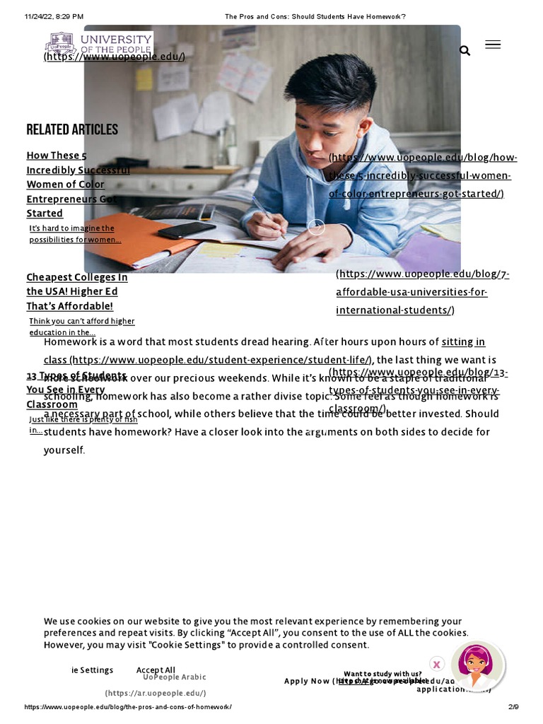 The Pros and Cons - Should Students Have Homework | PDF | Homework ...
