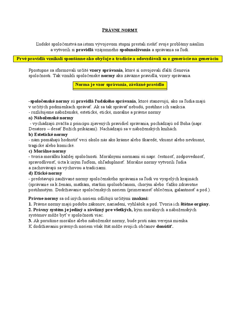 PrÃ¡Vne Normy | PDF