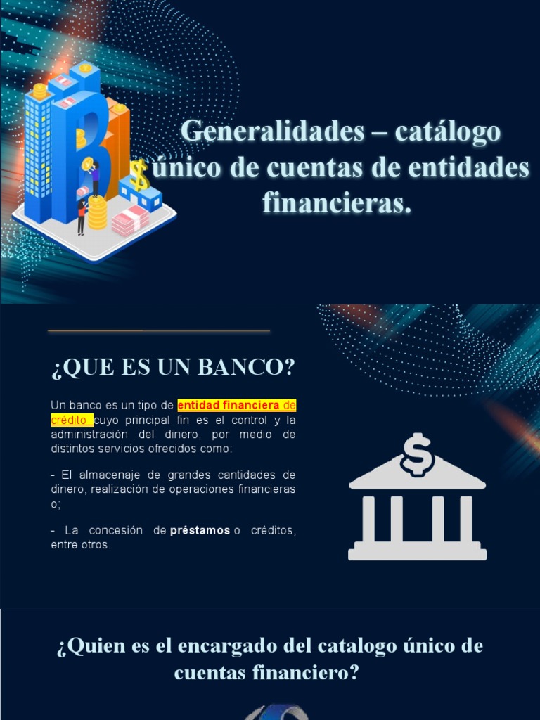 3.1. Generalidades, Catálogo Único de Cuentas. | PDF | Bancos | Dinero