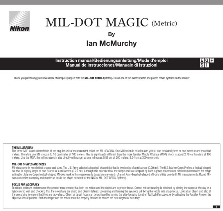 Mil Dot Magic | PDF | Telescopic Sight | Metrology