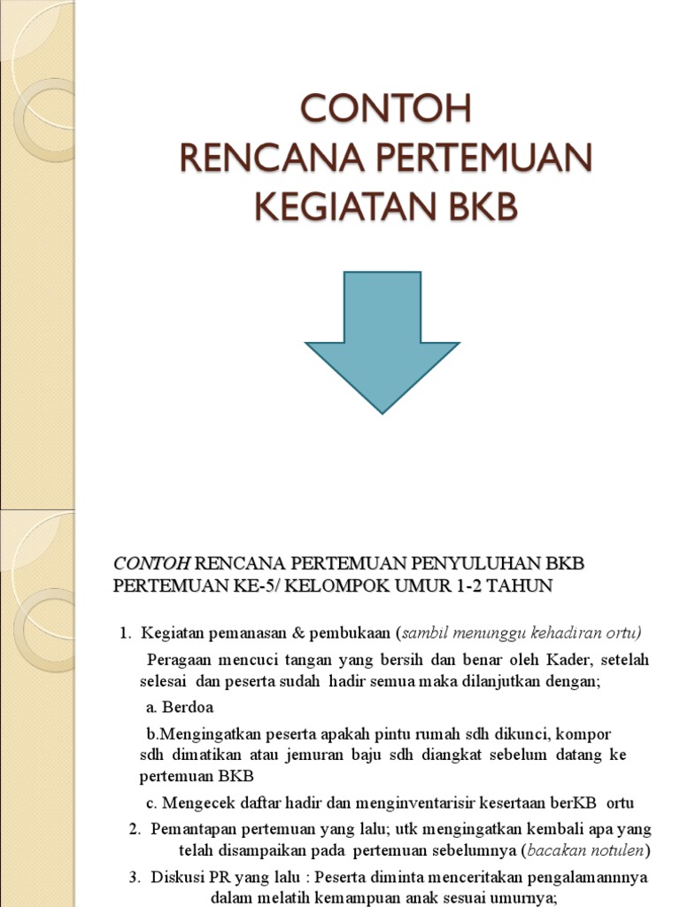 CONTOH Pertemuan BKB | PDF