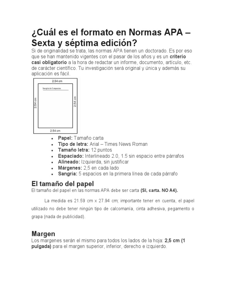 Formato APA: Tamaño y Márgenes | PDF | Hogar, jardinería y bricolaje