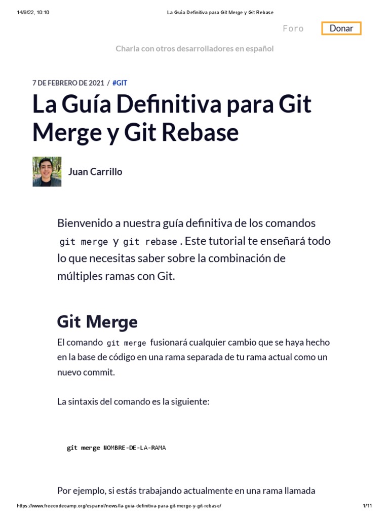 La Guía Definitiva para Git Merge y Git Rebase | PDF | Python (lenguaje de programación ...