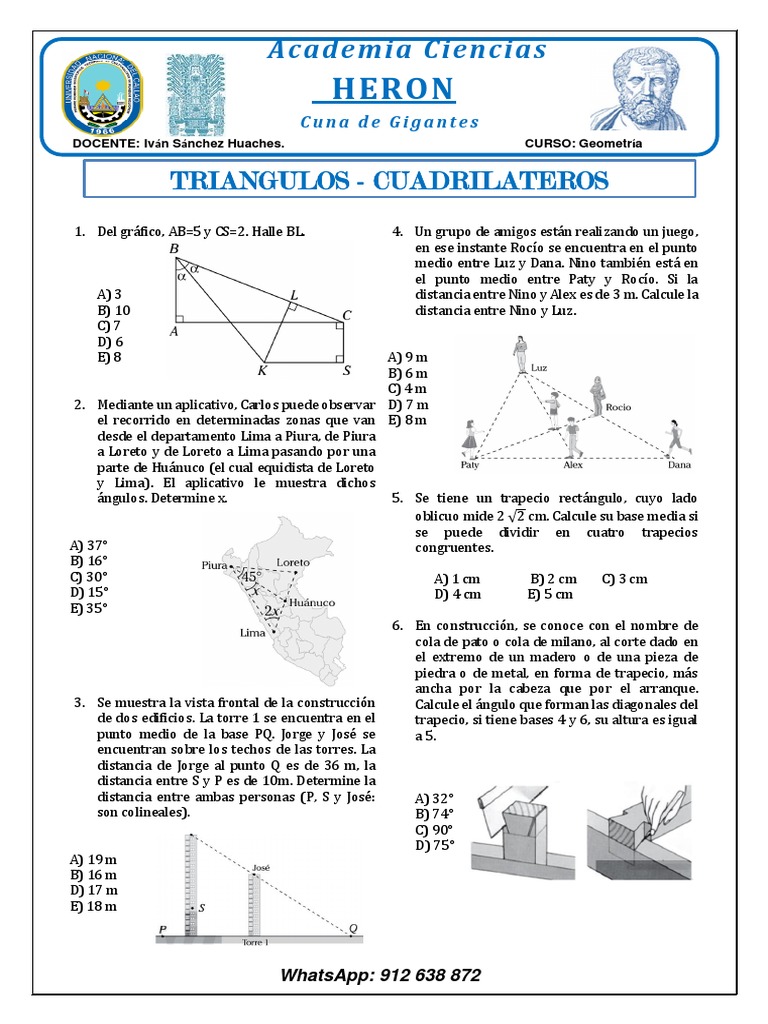 Triangulos y Cuadrilateros | PDF | Triángulo | Geometría