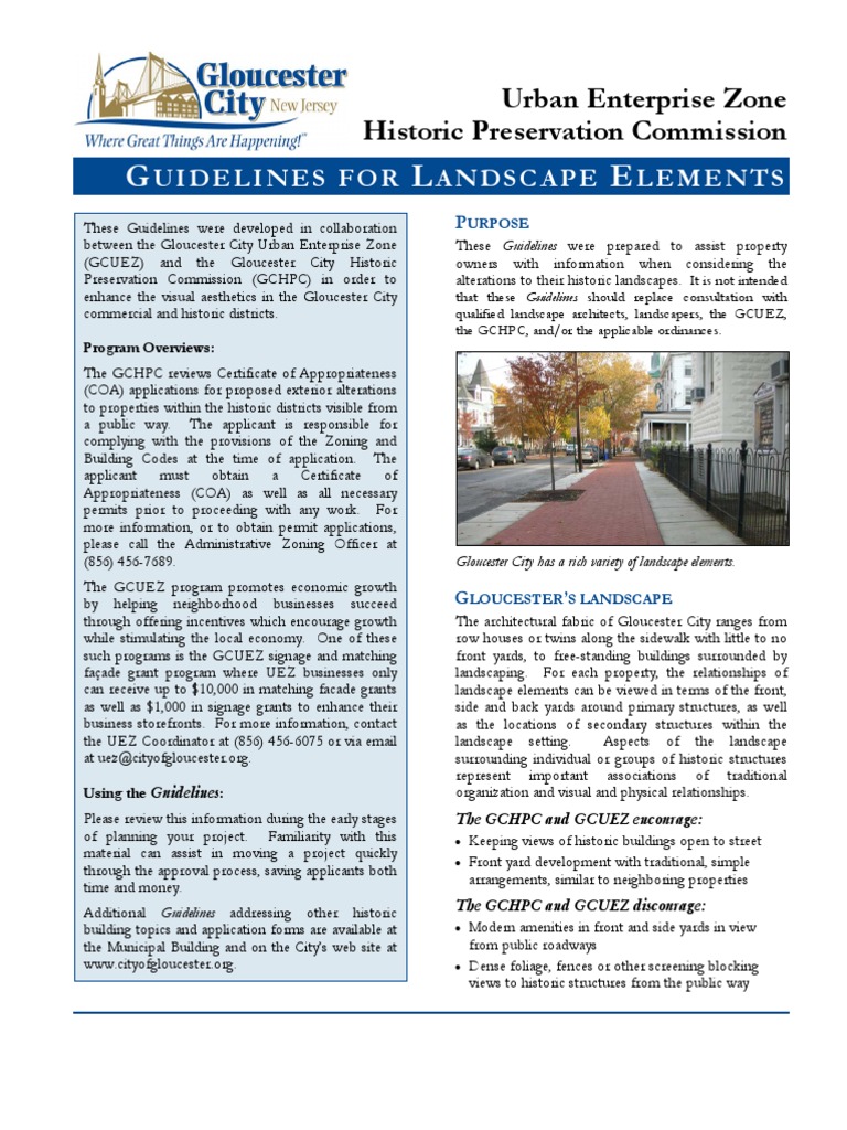 Gloucester City Landscape Guidelines | PDF | Sidewalk | Street