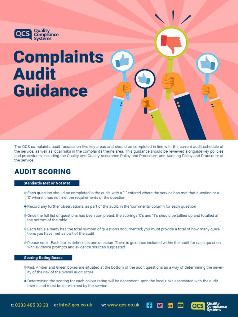 Complaints Audit 250121 | PDF | Audit | Financial Audit