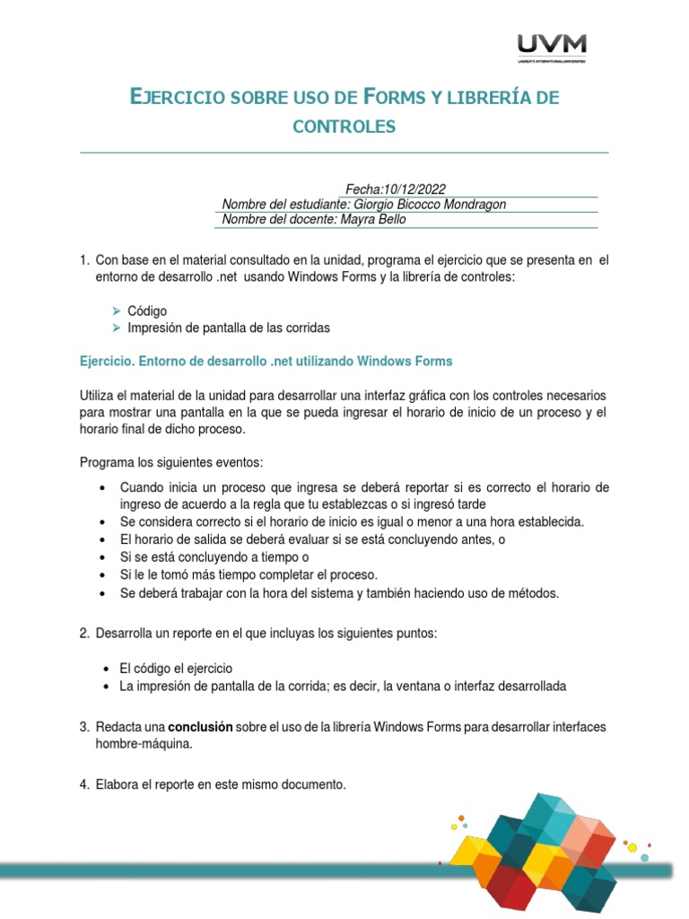 A12 Ejercicio | PDF | Interfaces gráficas de usuario | Ingeniería de Sistemas