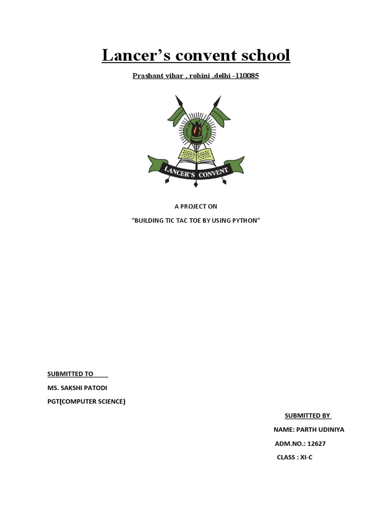 Lancer's Convent School: Prashant Vihar, Rohini, Delhi - 110085 | PDF