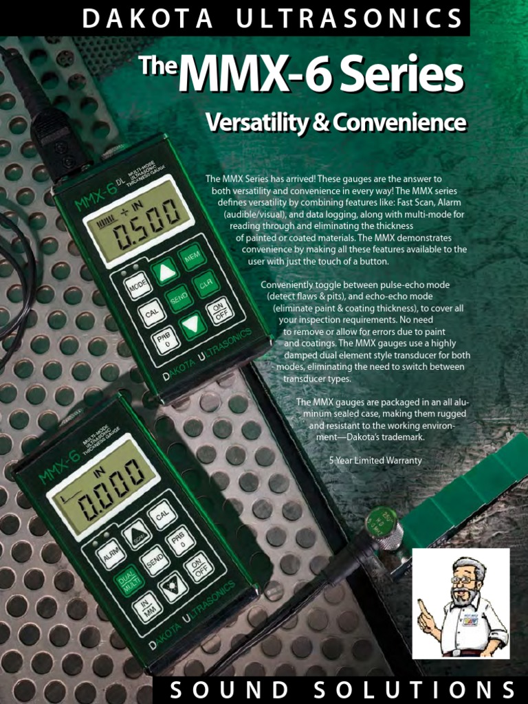Dakota-Ultrasonics-MMX6-MMX6DL-Brochure | PDF | Calibration | Ultrasound