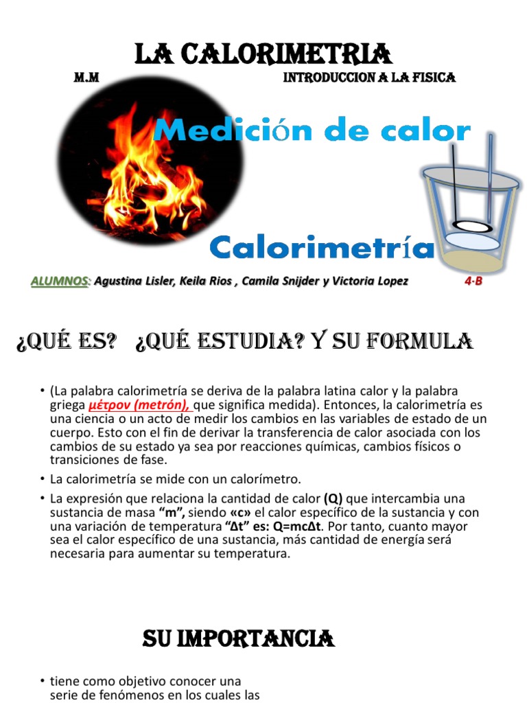 LA CALORIMETRIA Fisica Informe Parte 1 | Descargar gratis PDF | Calor ...