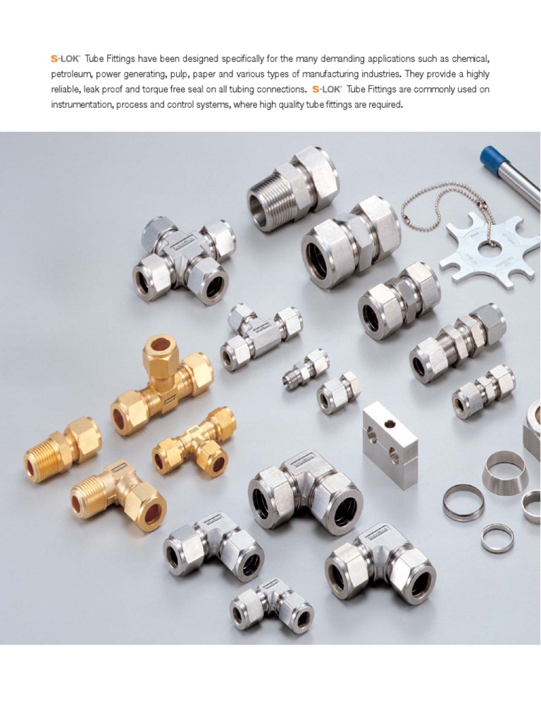 S-LOK Tube Fittings | PDF | Pipe (Fluid Conveyance) | Stainless Steel