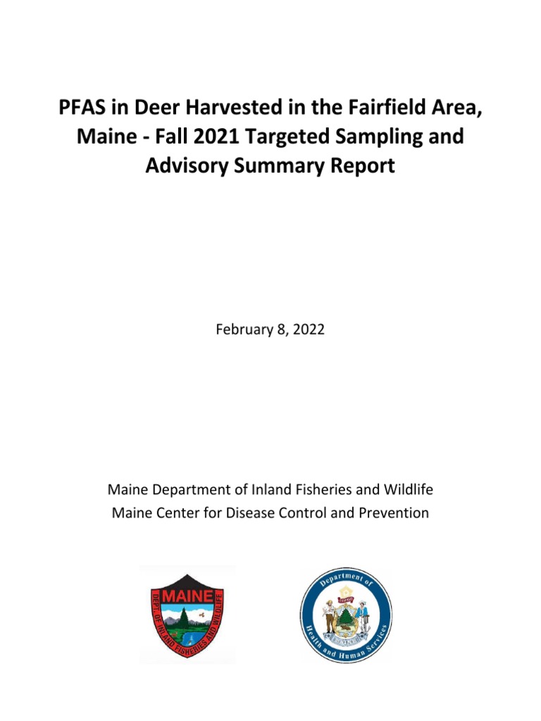 PFAS in Deer Harvested in The Fairfield Area, Maine - Fall 2021 ...