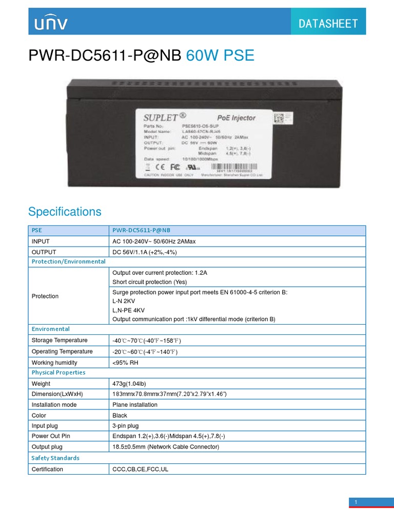 PWR-DC5611-P@NB V1.0 | PDF