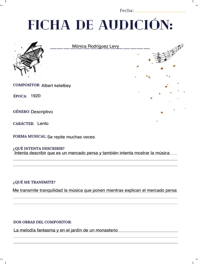 Ficha de Audición | PDF