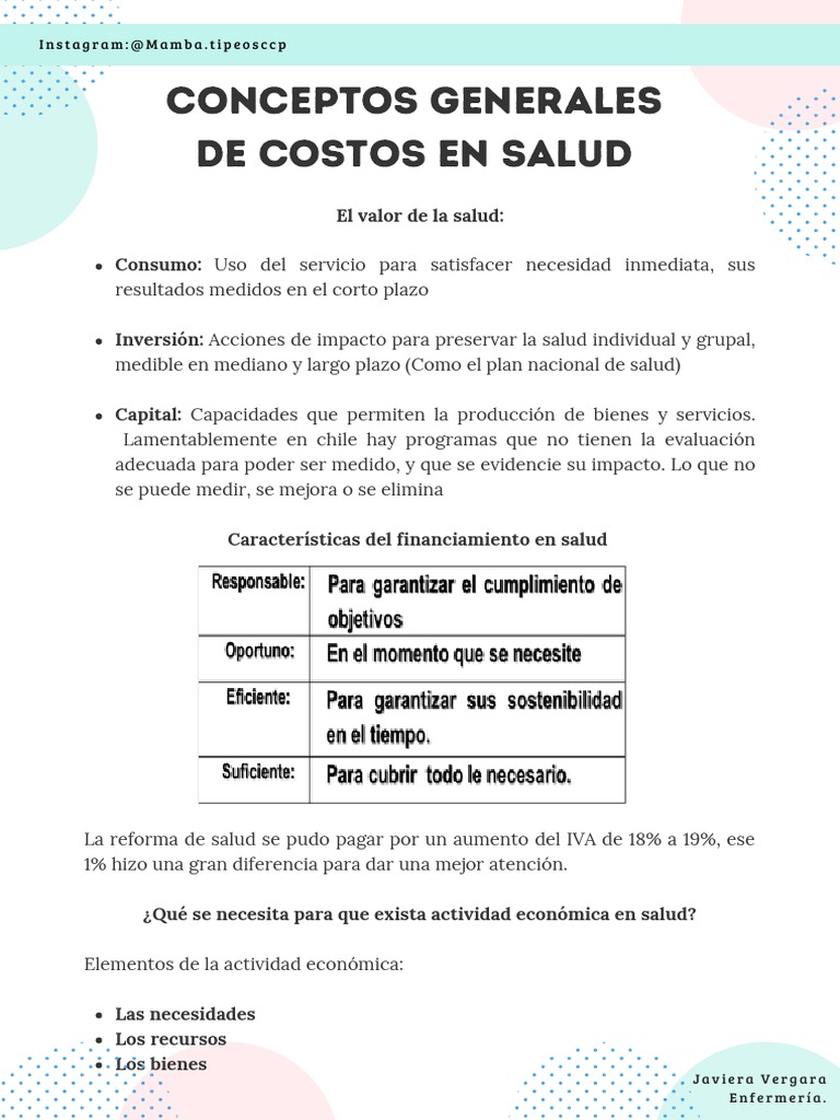 Clase 7 Conceptos Generales de Costos en Salud | PDF | Bienes | Costo