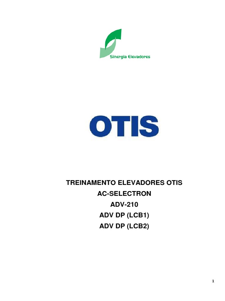 Apostila - Treinamento Otis | PDF | Relé | Armazenamento de dados de computador