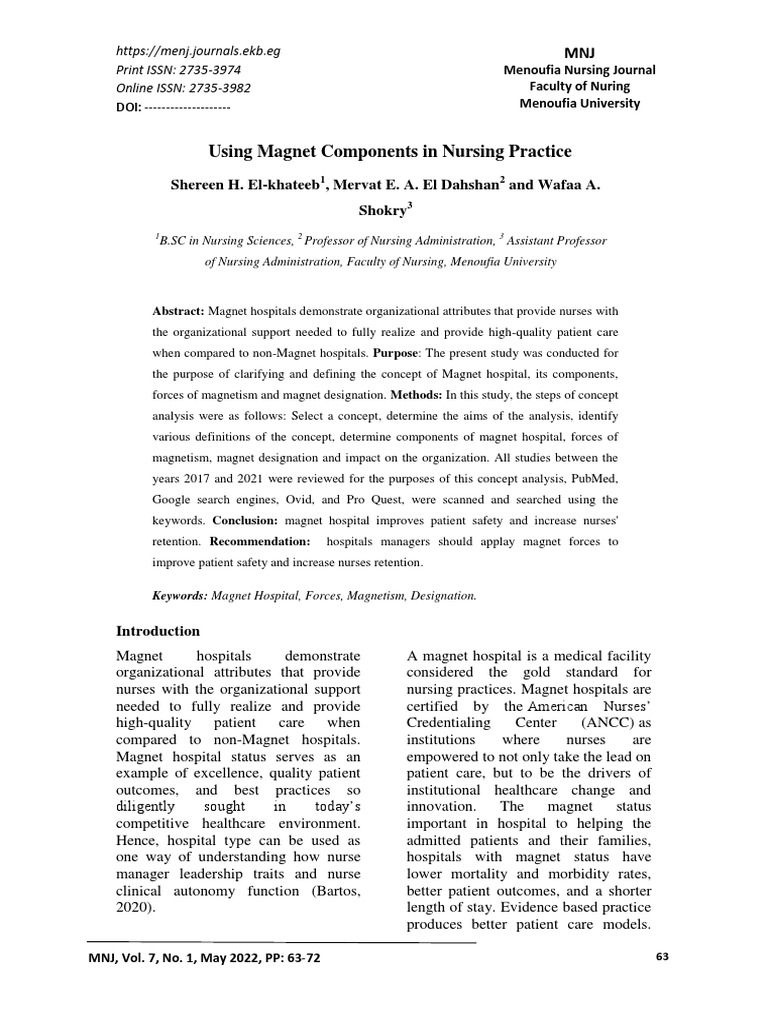 MENJ Volume 7 Issue 1 Pages 63 72 PDF Nursing Autonomy