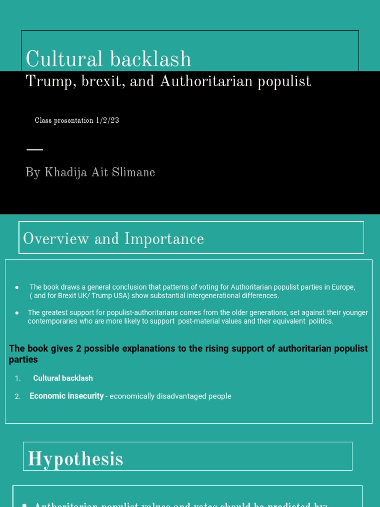 Book Presentation - Cultural Backlash | PDF | Populism | Authoritarianism