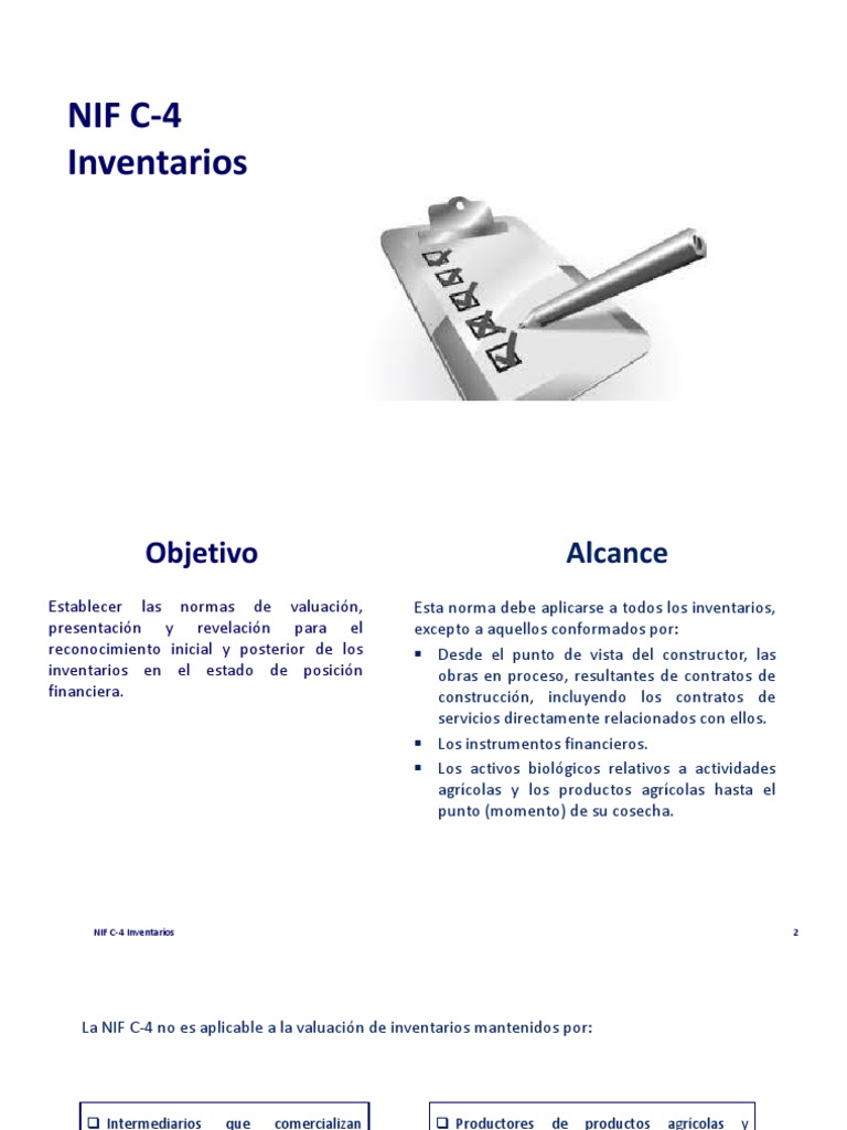 Nif C-4 Inventarios | PDF | Costo | Inventario