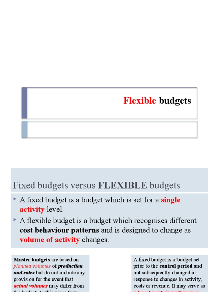 Flexible Budgets | PDF | Management Accounting | Financial Accounting