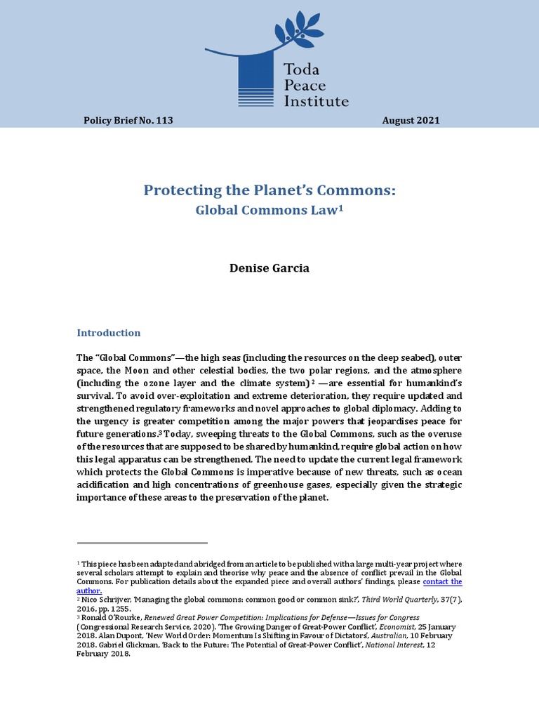 Global Commons Law Pdf Antarctica International Law
