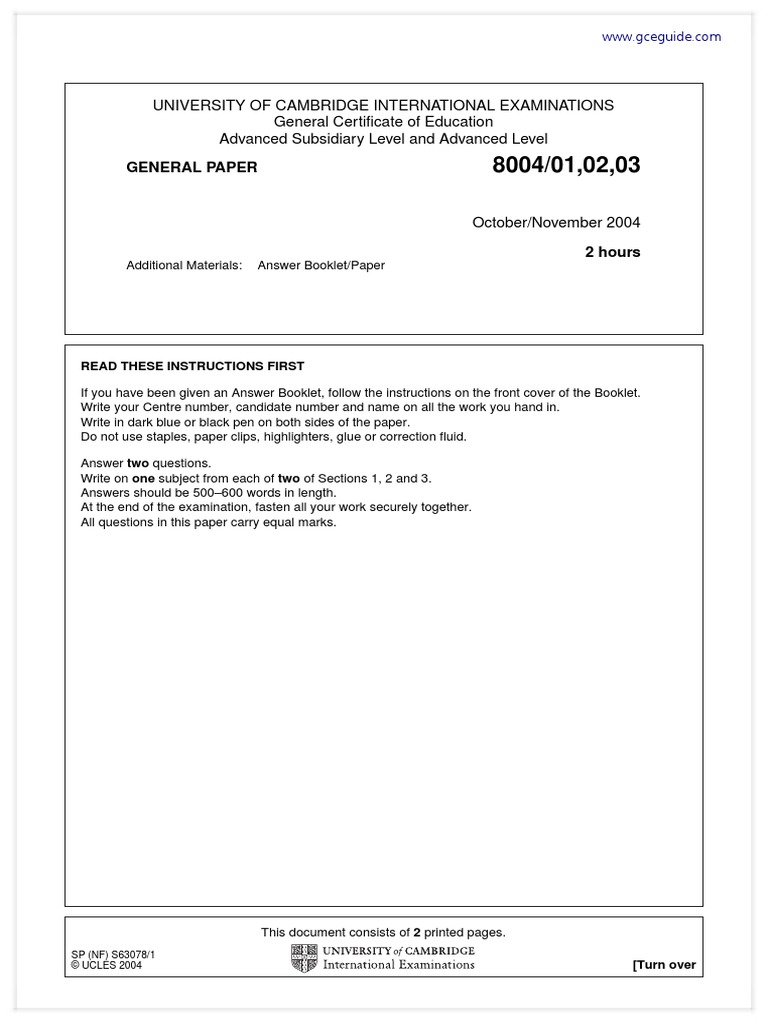 General Paper | PDF | Science & Mathematics