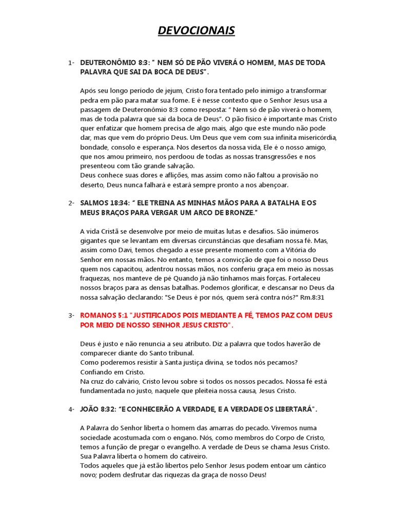 Devocionais que fortalecem a fé e trazem consolo | PDF | Jesus | Fé