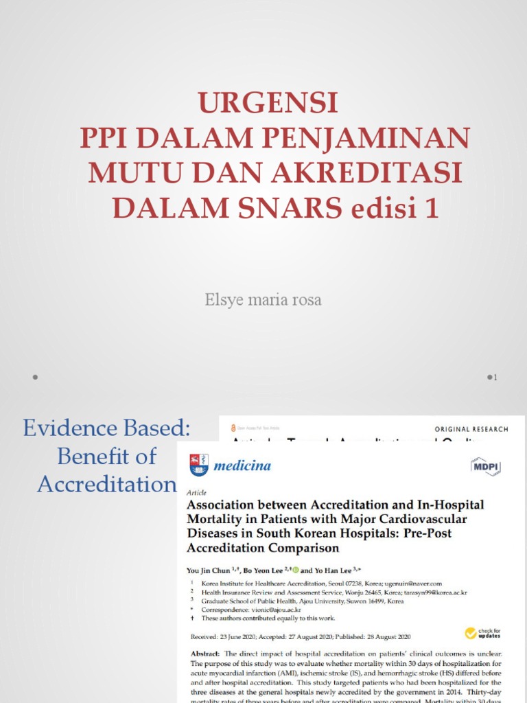 PPI dan Akreditasi SNARS Edisi 1 | PDF